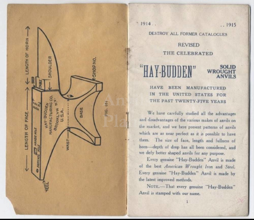 SOLD GIANLUCA - WONDERFUL US ANVIL HAY BUDDEN model: "FARRIERS' PLAIN ...
