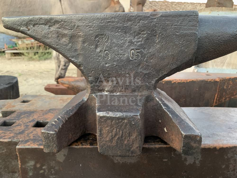 Wonderful extra small forged German single horn anvil marked S&H 114 ...